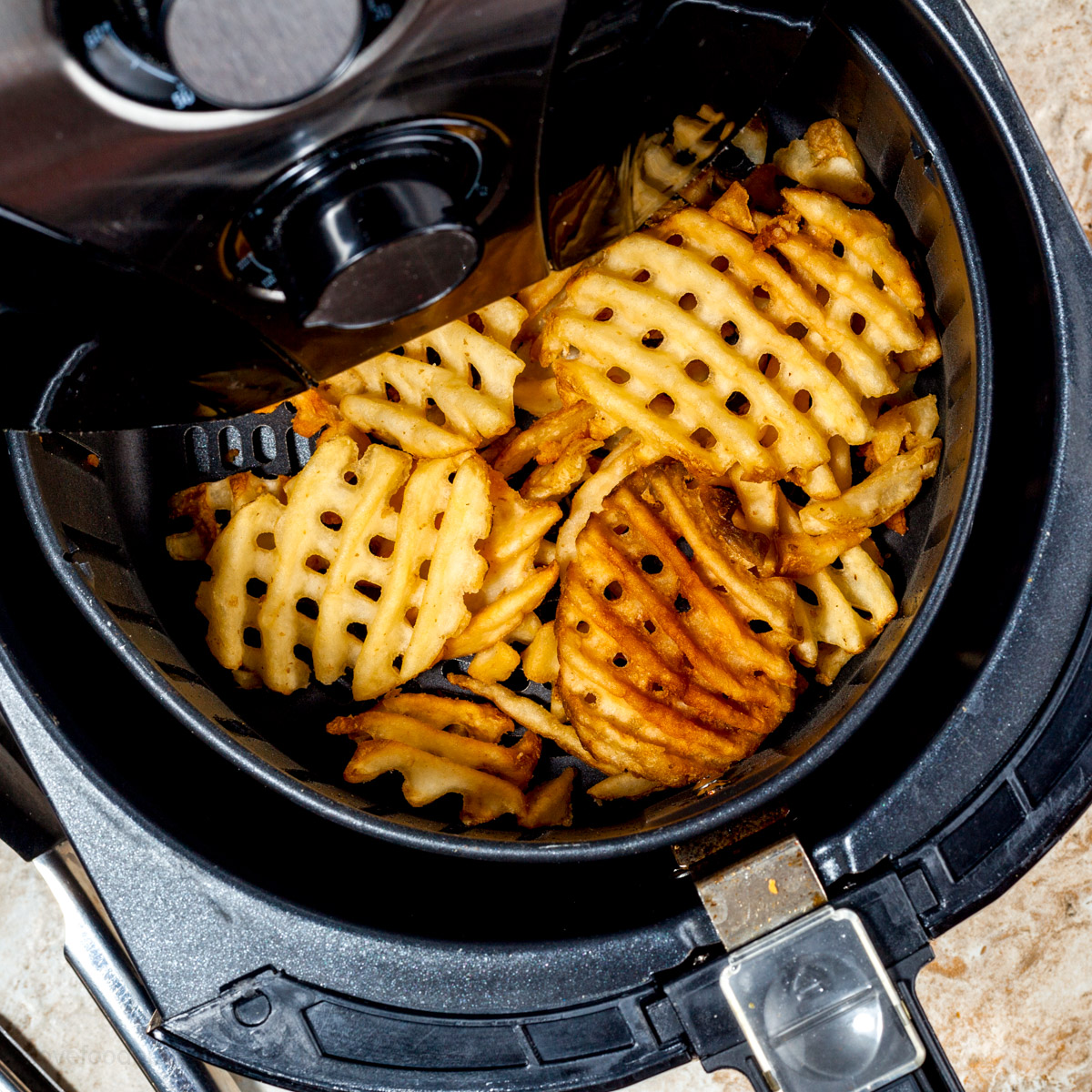 Air Fryer Frozen Potato Wedges | Love Food Not Cooking
