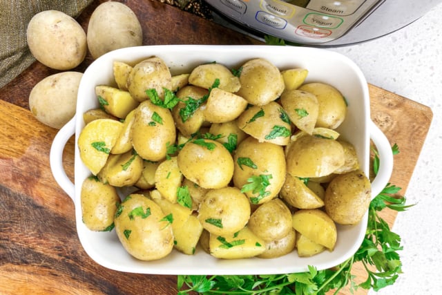 Instant Pot Steamed Potatoes | Love Food Not Cooking