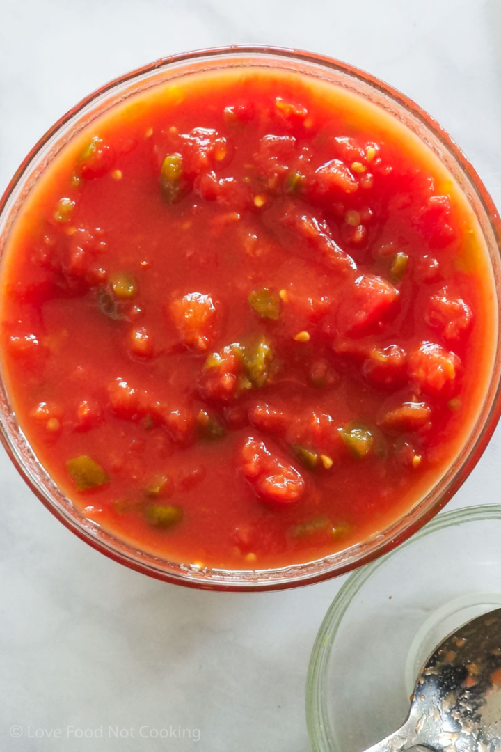 RoTel Substitute (Homemade Rotel Tomatoes) | Love Food Not Cooking