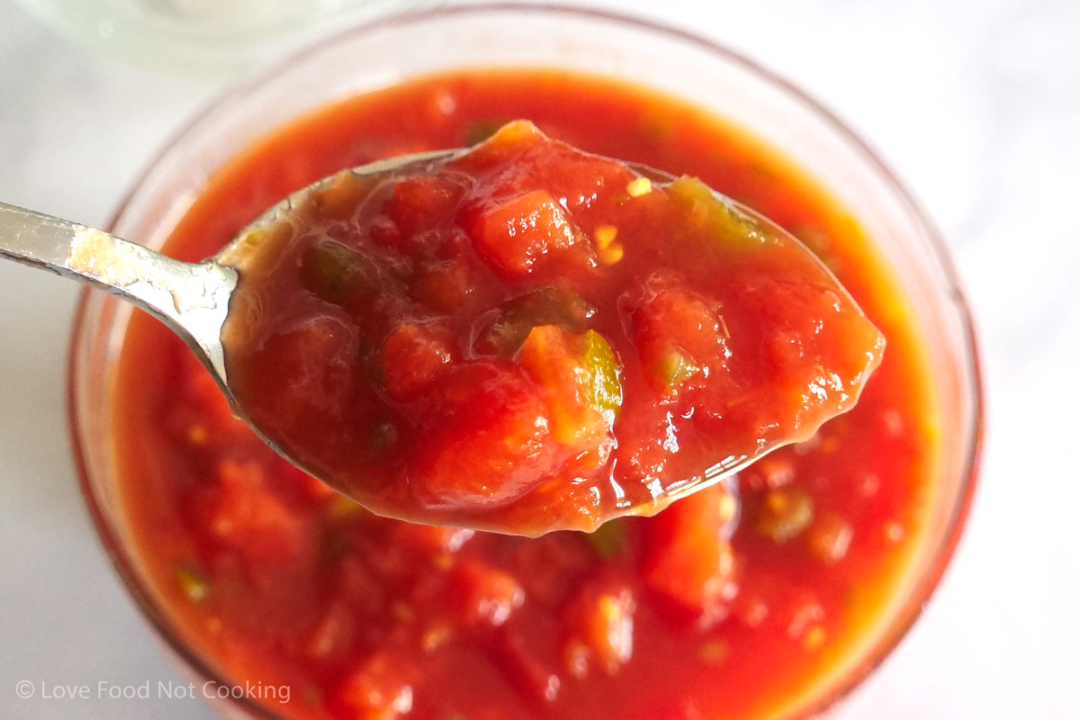 RoTel Substitute (Homemade Rotel Tomatoes) | Love Food Not Cooking