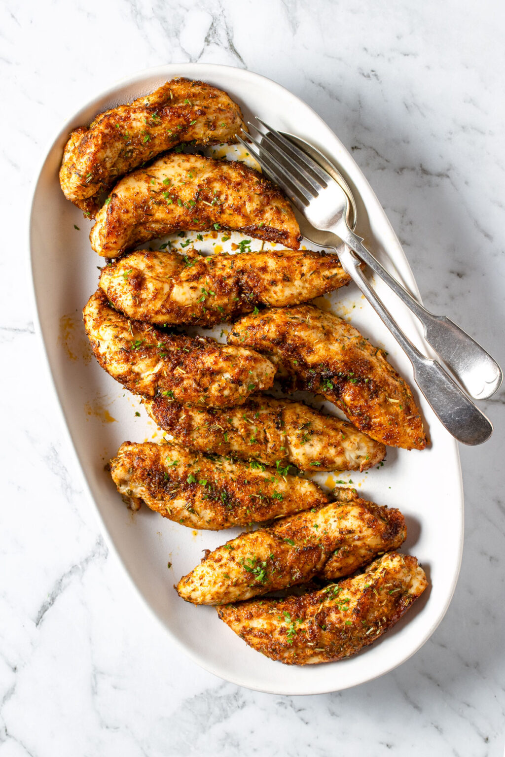 Air Fryer Unbreaded Chicken Tenders | Love Food Not Cooking